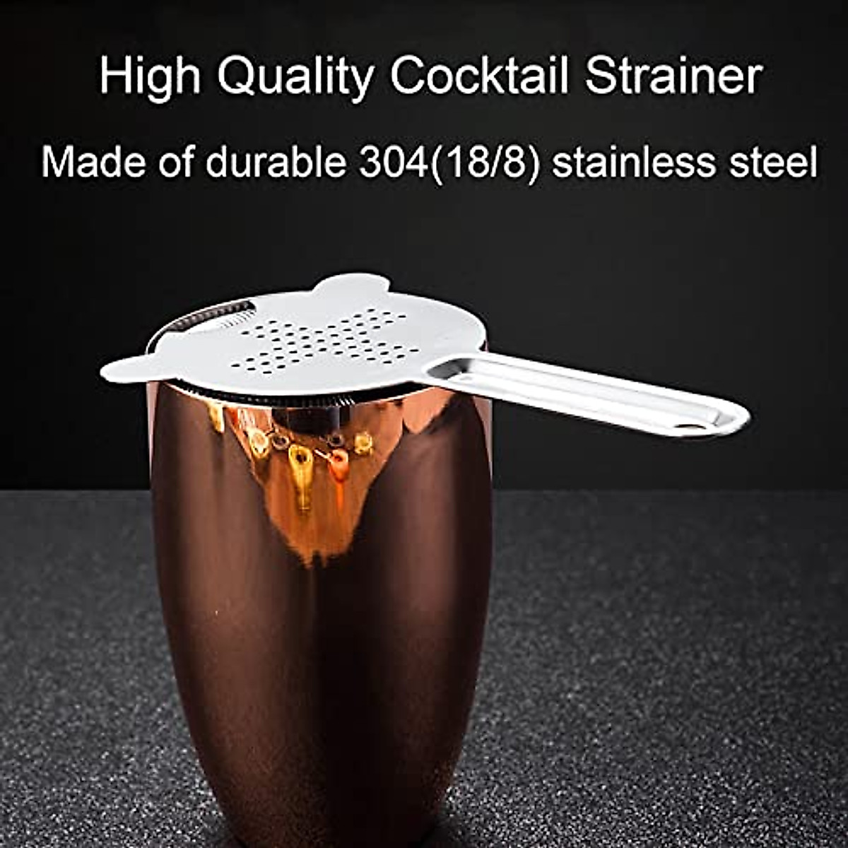 WUWEOT 6 Pack Cocktail Strainer, Stainless Steel Bar Strainer, Bar Tool Drink Strainer with 100 Wire Spring for Professional Bartenders and Mixologists