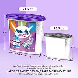 NATRUTH Activated Charcoal ,Moisture Absorber boxes 500mL (3 Packs), Closet Dehumidifier, Eradicate Odor，Moisture Absorber, Dehumidifier for Closet ,Bathrooms, Kitchen & Study, Boats,RVs and More (3)