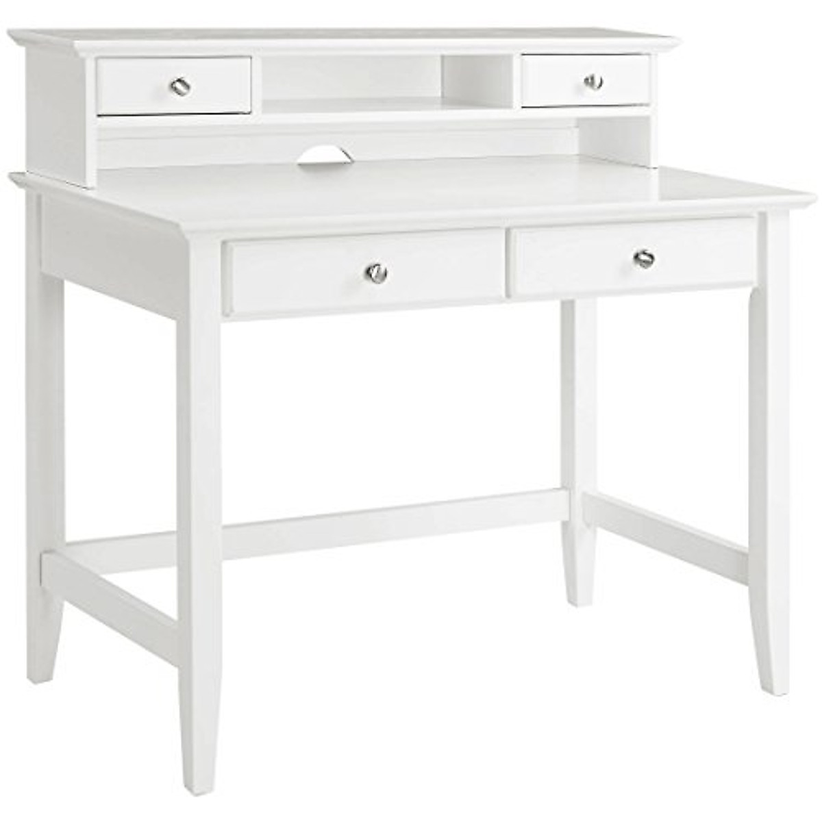 Crosley Furniture Campbell Writing Desk with Hutch - White