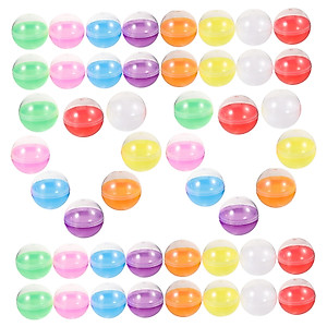 Yardwe 50pcs 50pc Colorful Translucent Gashapon Shell Vending Machine Candy Box Child Plastic Bulk