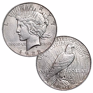 1922-1935 Silver Peace Dollar Extra Fine Random Date $1 Extra Fine