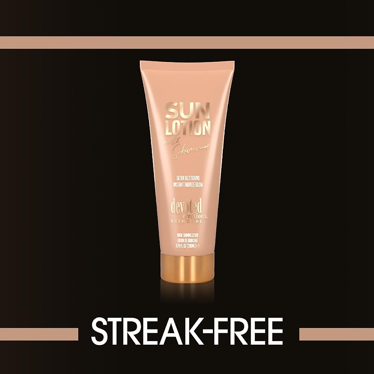 Sun Lotion with Shimmer Ultra Glittering and Instant Bronze 6.76 oz.