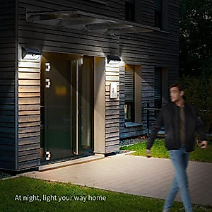 HVIKOV Motion Sensor Light Outdoor, 60 Led Solar, 5 Modes Remote Control,1300LM Waterproof Wide Angle, Wireless Super Bright Security Wall Lights for Driveway, Wall, Patio, Yard, Garden（Black）