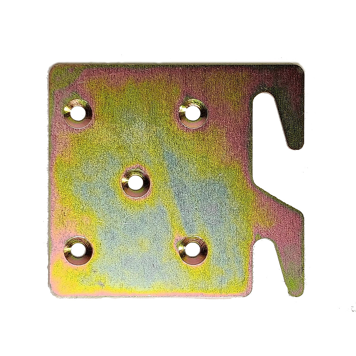 First Choice Products Heavy 5 Hole Wood Frame Bed Hook Plates – Pack of 4 Brackets, Gold