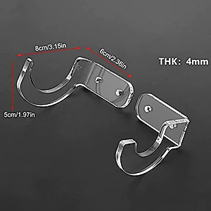 Lightsaber Rack Wall-Mounted Lightsaber Rack Transparent Acrylic Light Saber Display Holder for Force FX Lightsabers (1 pair transparent)