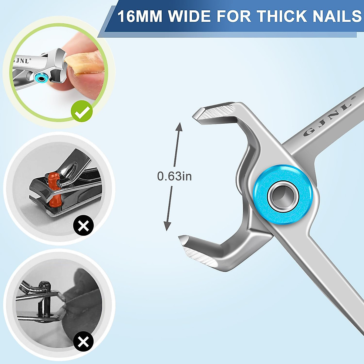 Upgrade Toenail Clippers for Seniors Thick Toenails, Nail Clippers for Men Thick Nails with Wide Opening, Professional Extra Large Heavy Duty Cutter Toe Nail Clippers for Seniors