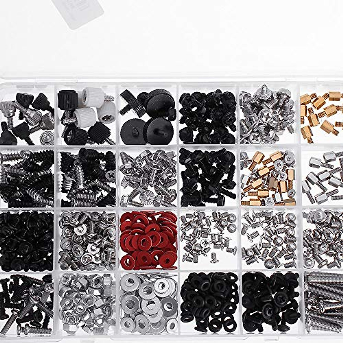 NLXTXQC 420Pcs/set M2/M3/M3.5 Desktop DIY Computer Repair Screw Assortment Mainboard Fan Cross Screws Hex Standoffs Spacers Kits w/Storage Box Screwdrivers