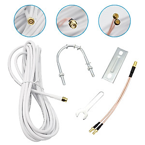 LARSEBEI High Gain 8-18dBi Omni Directional Antenna/Wall Mount Antenna with SMA Male/Dual TS9 3G/4G/LTE/5G for Verizon, AT&T, Router, Mobile Hotspot and Wireless Home Phone (600-3800 MHz)