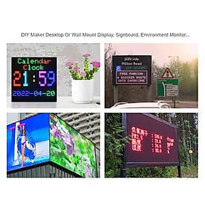 Waveshare RGB Full-Color LED Matrix Panel 3mm Pitch 64×64 Pixels 4096 Individual RGB LEDs Adjustable Brightness Compatible with Raspberry Pi