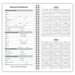 2022 Weekly Appointment Book & Planner Refill for 70-008 by AT-A-GLANCE, 3-1/4" x 6-1/4" (7090410)