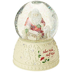 Enesco 6001401 Heart Of Christmas Silent Night Snow Globe Waterfall, 5.71", Multicolor