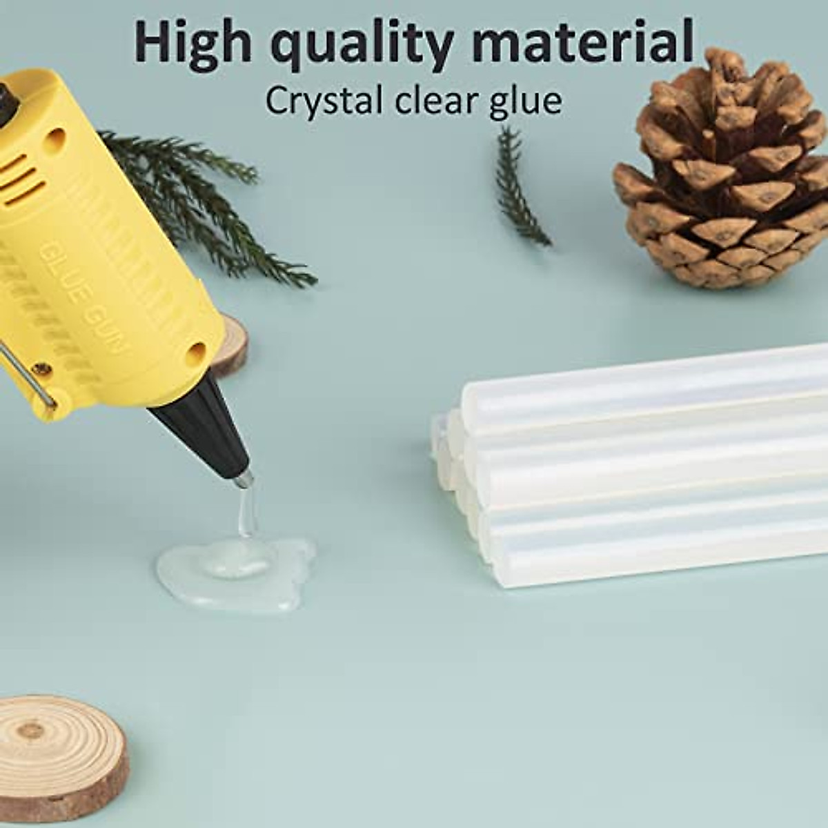 REIDEA Hot Glue Gun Sticks for Full Size Glue Gun, 5.9" Long x .43" Diameter, 10 Count