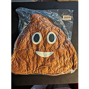 HongMall Cute Plush Poop Pillow Cushion Toy Throw Pillows Gift for Friends, Kids and Dogs, 13.8x13.8 Inch (Brown)