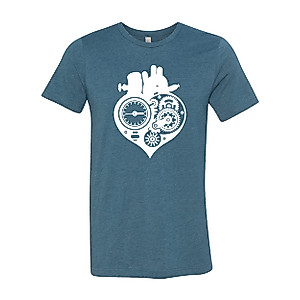 Steampunk Heart Shirt, Steampunk Art Shirt, Anatomical Heart Shirt, Biopunk Heart Shirt, Cool Gift for Friend, Scrap Heart Shirt