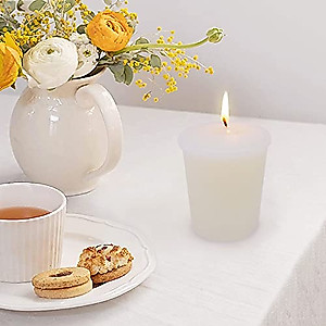 Abarli Votive Candles 12 Packs Small Undscented Bulk Soy Wax Votives for Weddings, Bridal Showers, Holiday & Home Parties