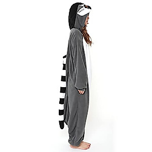 SAZAC Lemur Kigurumi - Onesie Jumpsuit Halloween Costume (Adults)
