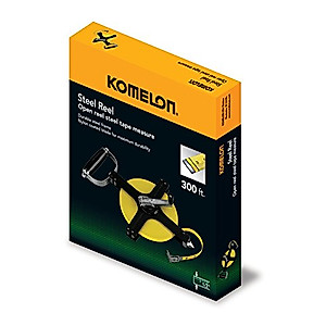 Komelon N6300 300-Feet Open Reel Metal Frame Long Steel Tape Measure