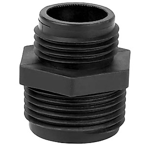 Little Giant GH-1 1-Inch MNPT by 0.75-Inch GHT Garden Hose Reducer/Adapter for Sump, Utility, Pond or Hydroponic Pumps, Black, 599030