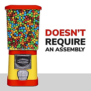 Candy Dispenser - Home Vending Machine - Red and Yellow Candy Vending Machine Without Stand - Candy Machine Dispenser - Nuts Pet Food Vending Dispenser