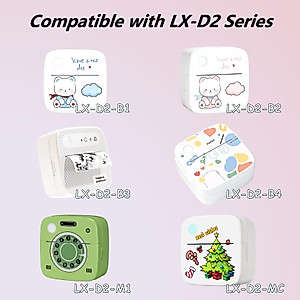 DOLEWA Sticker Printer with 5 Rolls Paper, Mini Portable Sticker Maker Machine Thermal Pocket Printer, Inkless Note Printer, Bluetooth Label Printer for Study, Scrapbook, DIY Journal, Memo, Photos