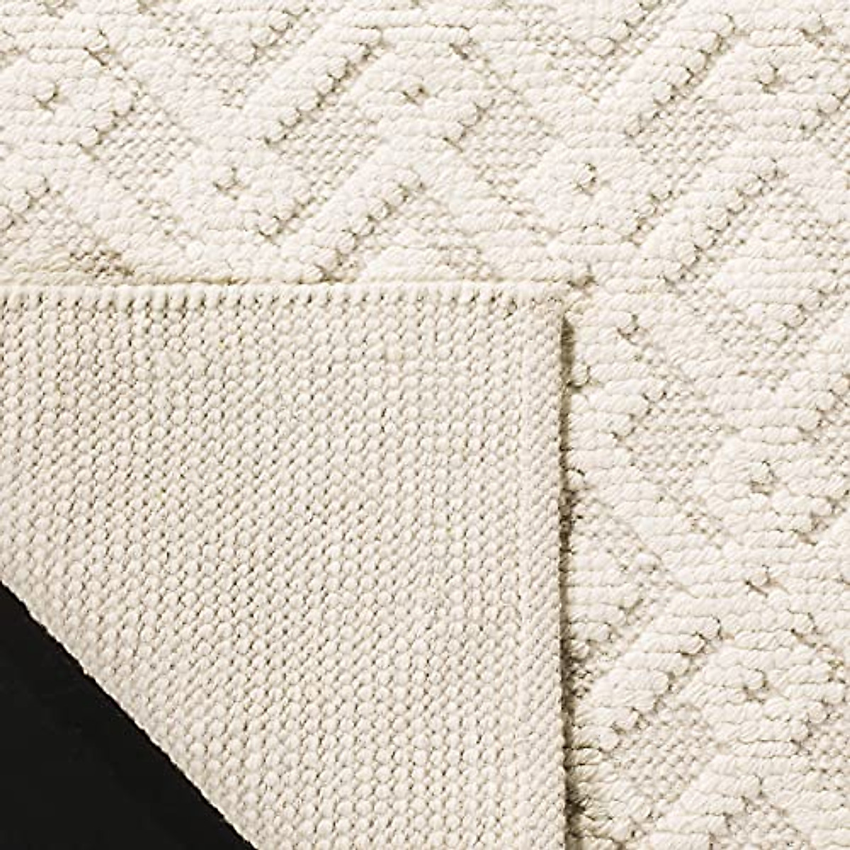 SAFAVIEH Vermont Collection Area Rug - 6' x 9', Ivory, Handmade Wool & Cotton, Ideal for High Traffic Areas in Living Room, Bedroom (VRM102A)