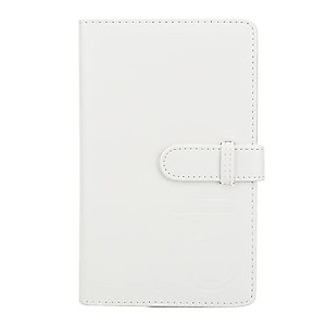 96 Pockets 3 Inch Mini Photo Album for Fujifilm Instax Mini 12/11/9/8/7s/25/70/90 Instant Camera Film, Wallet Album PU Cardcase Bank Card Holder Book (White)