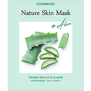 [ Nature Skin ] 100 Combo Pack Face Sheet Mask, Nude Sheet with Release Paper, Premium Quality Korean Facial Sheet Mask (10 x 10 Types : Aloe, Blueberry, Collagen, Cucumber, Green-Tea, Pearl, Rose, Royal-Jelly, Tea-Tree, Vitamin) FOODAHOLIC