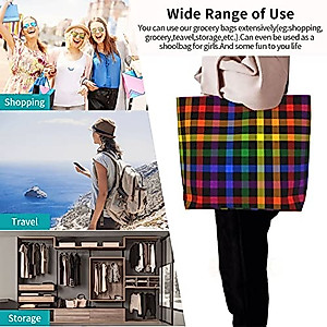ASYG Cute Rainbow LGBT Gay Pride Women Tote Bag Large Shoulder Bag Top Handle Handbag For Shopping, Work, Travel