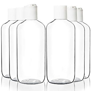 Youngever 10 Pack 8 Ounce Empty Squeeze Containers with Disc Cap, Plastic Bottles with Disc Top Flip Cap, Refillable Cosmetic Bottles, Squeeze Containers for Shampoo, Body Soap, Toner, Lotion, Cream