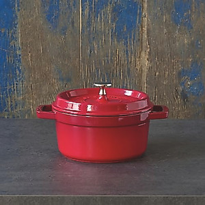 STAUB 1004228 Cast Iron Cocotte, Cherry, 30 cm