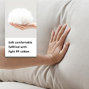 JURMALYN 100.4" Modern Sectional Sofa Couch 3-Seat Sofa Couch with Ottoman for Living Room L-Shape Sofa Couch, Upholstered Sofa with 2 Pillows Fabric Couch Set for Apartment Office Beige