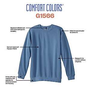 Comfort Colors Adult Crewneck Sweatshirt, Style G1566, Crimson, X-Large