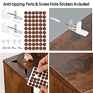 ZENY Geometric Bookcase, 5-Tier Bookshelf, S-Shaped Display Shelf and Room Divider, Freestanding Decorative Storage Shelving for Home Office, Rustic Brown