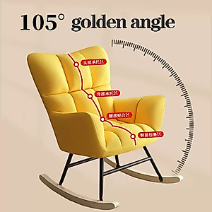 MEHWSUR Rocking Nursing Chairs Recliner Relax Rocker with Stool,Mid Century Teddy Rocking Chair Armchair Reading Chair Padded Seat Leisure Relax Chair for Living Room (Color : Green)