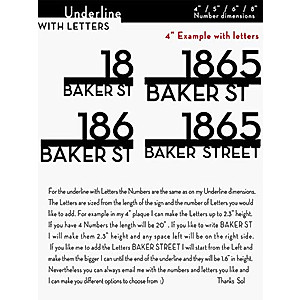 Modern House Numbers - Street Address - Gray with Black Acrylic - Contemporary Home Address - Underline Sign Plaque - Door Number - Apartment - Hotel Room