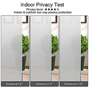AWXD Frosted Glass Window Film,Window Privacy Film with Installation Tools, Sun Blocking Heat Control Anti Glare Window Tint,Static Cling Removable Window Sticker for Home Office (17.5" x 78.7")