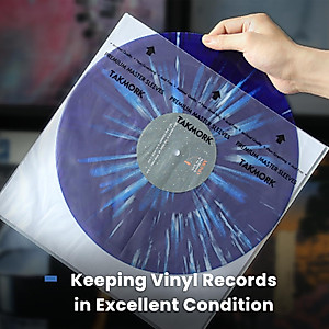 Vinyl Record Rice Paper Inner Sleeves: 12" Anti-Static LP Sleeves Album Record Acid-Free Clear Protective Sleeves, 50pcs