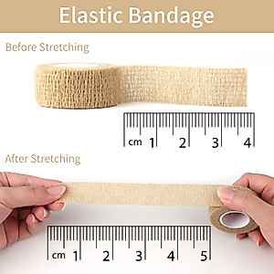 1 Inch Wide Skin Colour Elastic Self- Adhesive Bandage Finger Tape,Wrap Bandages, for Wrist and Ankle Sprains & Swelling