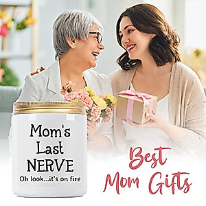 Mothers Day Gifts for Mom from Daughter, Son - Funny Birthday Gifts for Mom from Daughter, Christmas Thanksgiving Gifts for Mom, Best Mom Gifts, Lavender Scented Candles-Moms Last Nerve