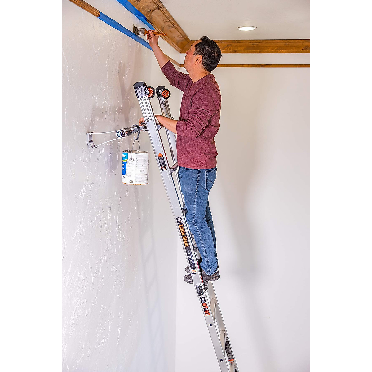Little Giant Ladders, Epic, M22, 22 foot, Multi-Position Ladder, Aluminum, Type 1A, 300 lbs weight rating, (16822-818)