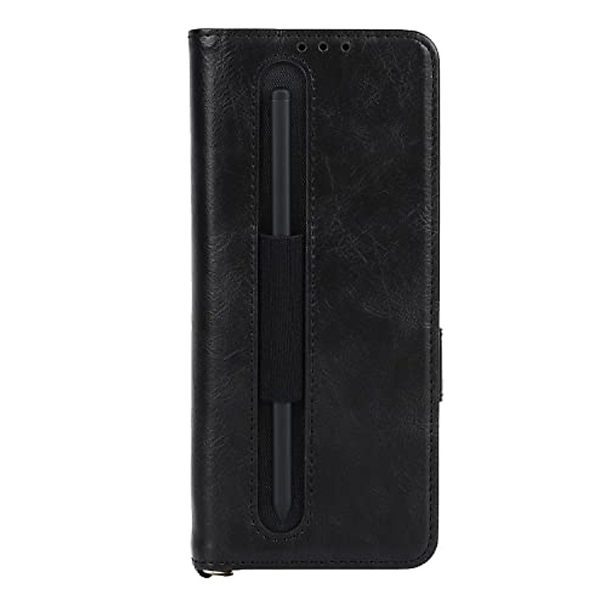 EAXER for Samsung Galaxy Z Fold 3 5G Luxury Leather Wallet Case Cover with S Pen Slot PU Leather Flip Folio Case with Card Slots RFID Blocking Kickstand Phone Cover for Z Fold3 5G (2021) - Black