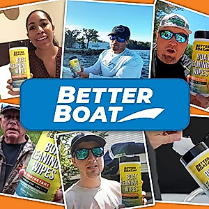 Boat Cleaner Wipes with UV Protection Boat Vinyl Cleaner and Protectant Car Leather Marine Boat Seat Cleaner Dashboard & Console Boat Cleaning Supplies Interior and Exterior Clean & Wash Products 2PK