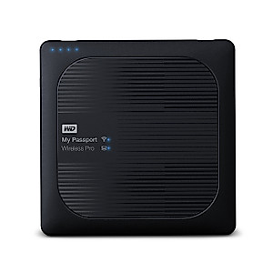 WD 1TB My Passport Wireless Pro Portable External Hard Drive, Wifi USB 3.0 - WDBVPL0010BBK-NESN