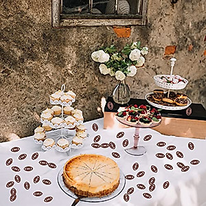 Halodete Football Confetti - Baby Shower Party Table Decorations - Gender Reveal Confetti - Welcome Baby Sport Theme Table Scatter Confetti Decorations - Brown Glitter, 120pcs