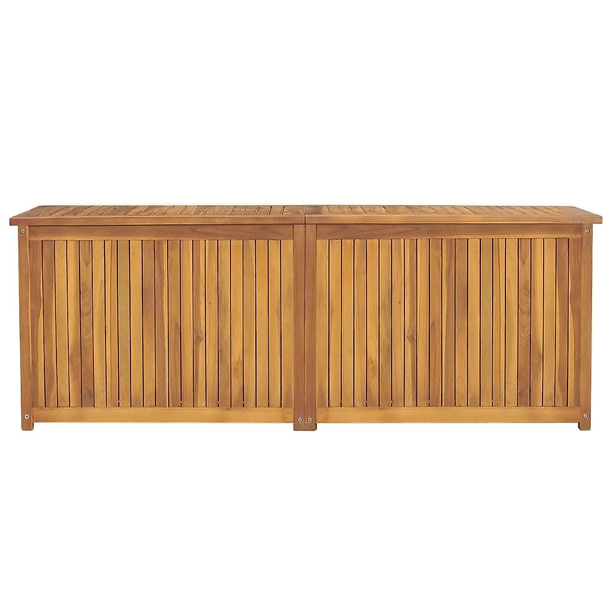 FOPEAS Premium Teak Wood Outdoor Storage Box - Spacious Furniture Storage with Weather-Resistant Design - Solid Wood Garden Box for Year-Round-Brown(59 x9.7 x .7)