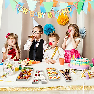 KitChocoLot Baby Charcuterie Board Letters, 10 Inch, 4 Pack Fillable Cardboard Letter Boxes, White Letter Trays for Food Chocolate Candy On Baby Shower, Birthday and Gender Reveal Decoration