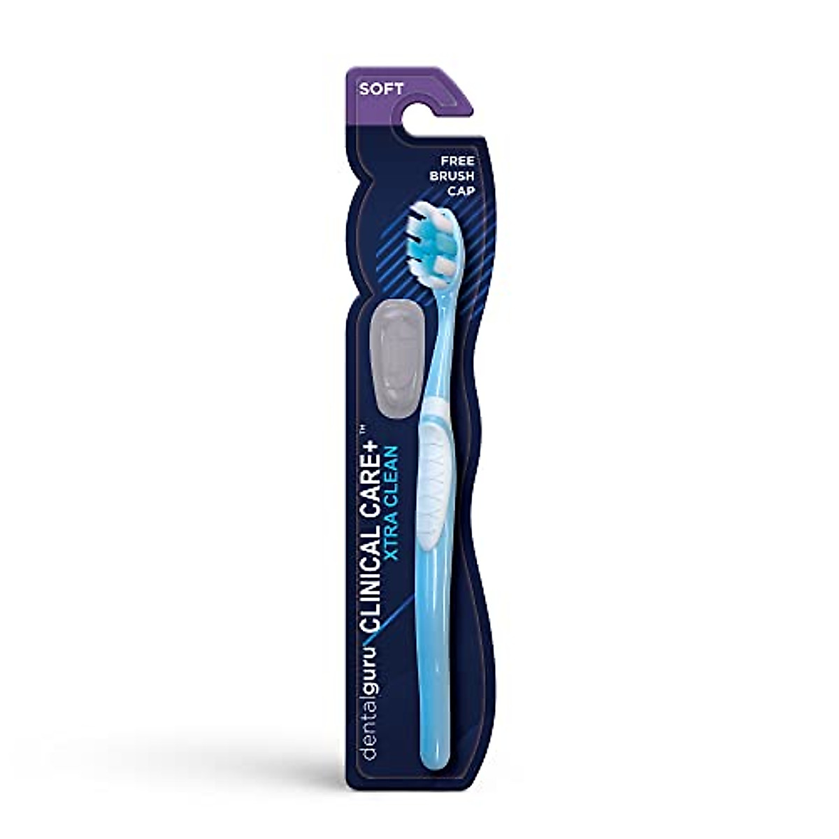 GuruNanda Butter on Gums Xtra Clean Toothbrush with Brush Cap, Soft Bristles for Sensitive Gums, Soft Toothbrush for Kids & Adults, 1ct