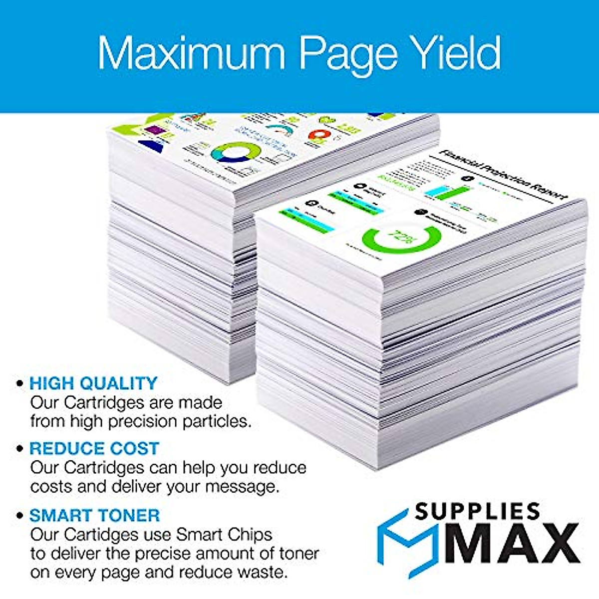 SuppliesMAX Compatible Replacement for Kyocera Mita FS-C8500DN Cyan Toner Cartridge (18000 Page Yield) (TK-880C)