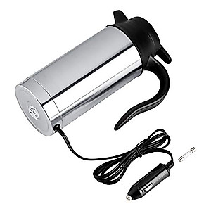 12v Car Kettle Water Boiler, 750ml Stainless Steel Car Heating Cup Electric Kettle for Car Travel Kettle Water Warmer Coffee Mug for Car