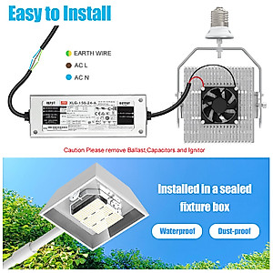 BBESTLED 150W LED Shoebox Retrofit Kit 5000K (Input 100-277V) 21000LM E39 LED Street Light Outdoor, Outside LED Pole Parking Lights LED Retrofit Kits DLC ETL Listed, Commercial Retrofit LED Lights